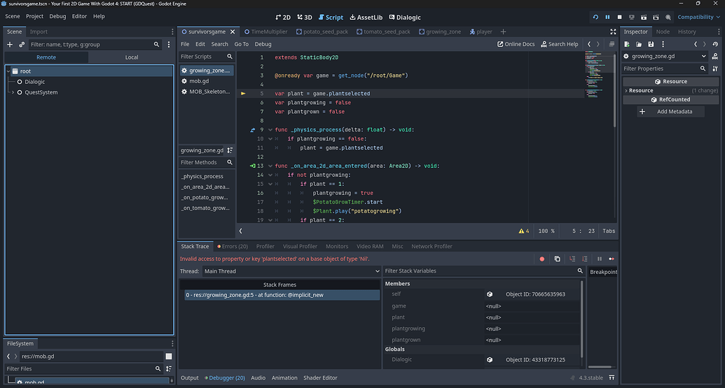 Getting Null Errors But The Path Is Correct And Used Identically In Other Places Programming