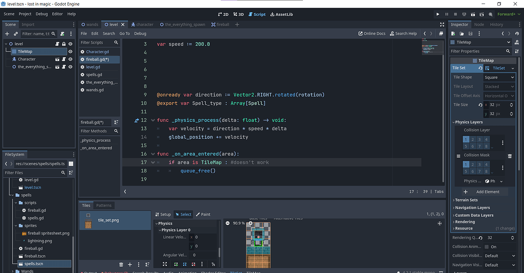 How do i make a node detect that it has entered a tileset hitbox ...