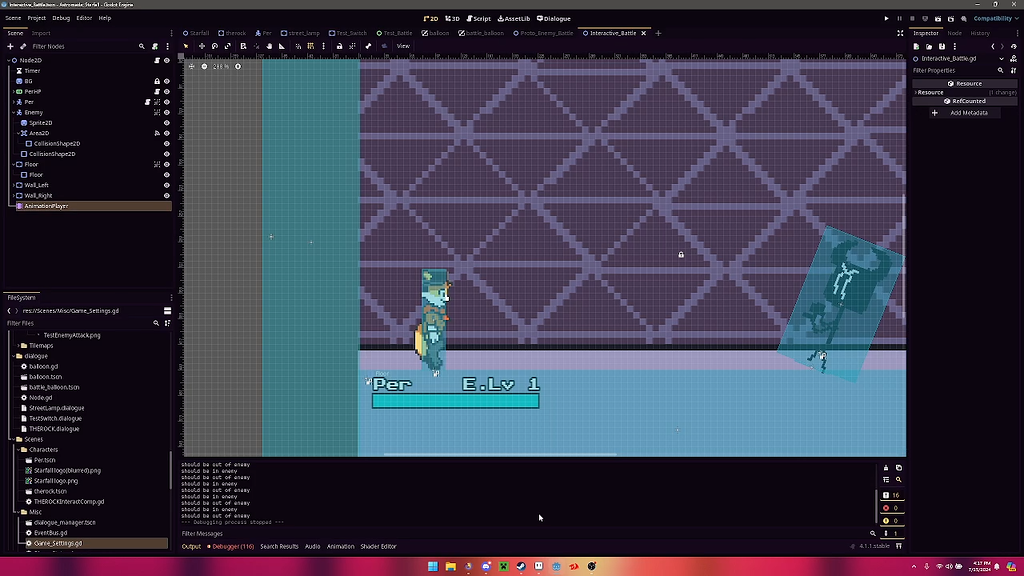 Enemy hitting player when not touching - Help - Godot Forum