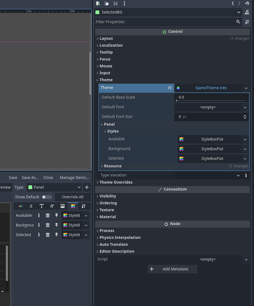 In a UI theme, how do I select what style to use for an asset in the editor? - UI - Godot Forum