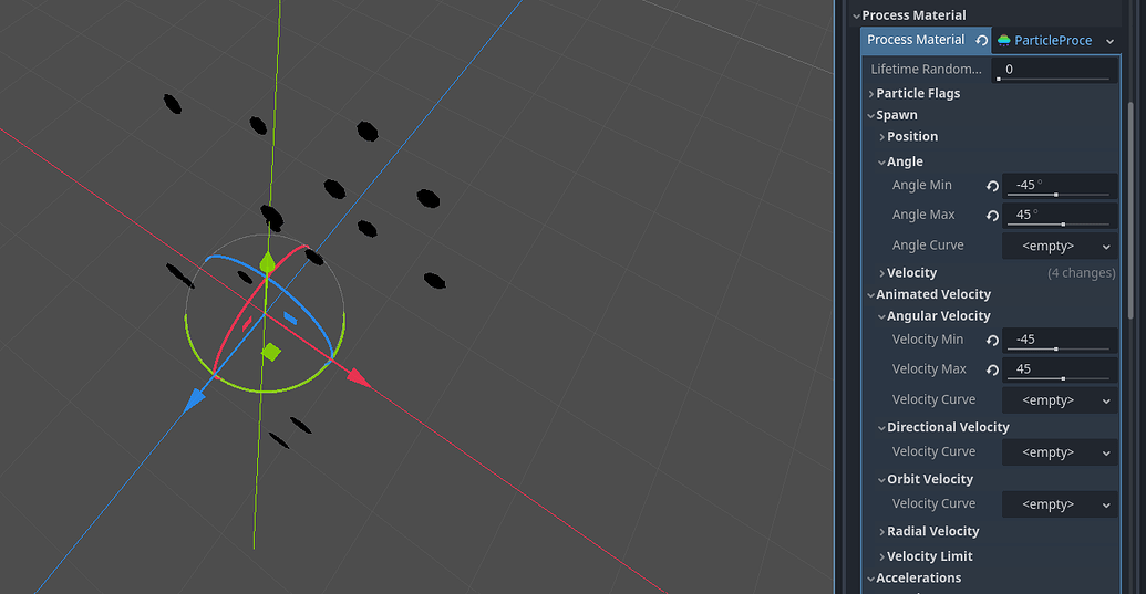 I can't get my 3d gpu particles to rotate - Help - Godot Forum