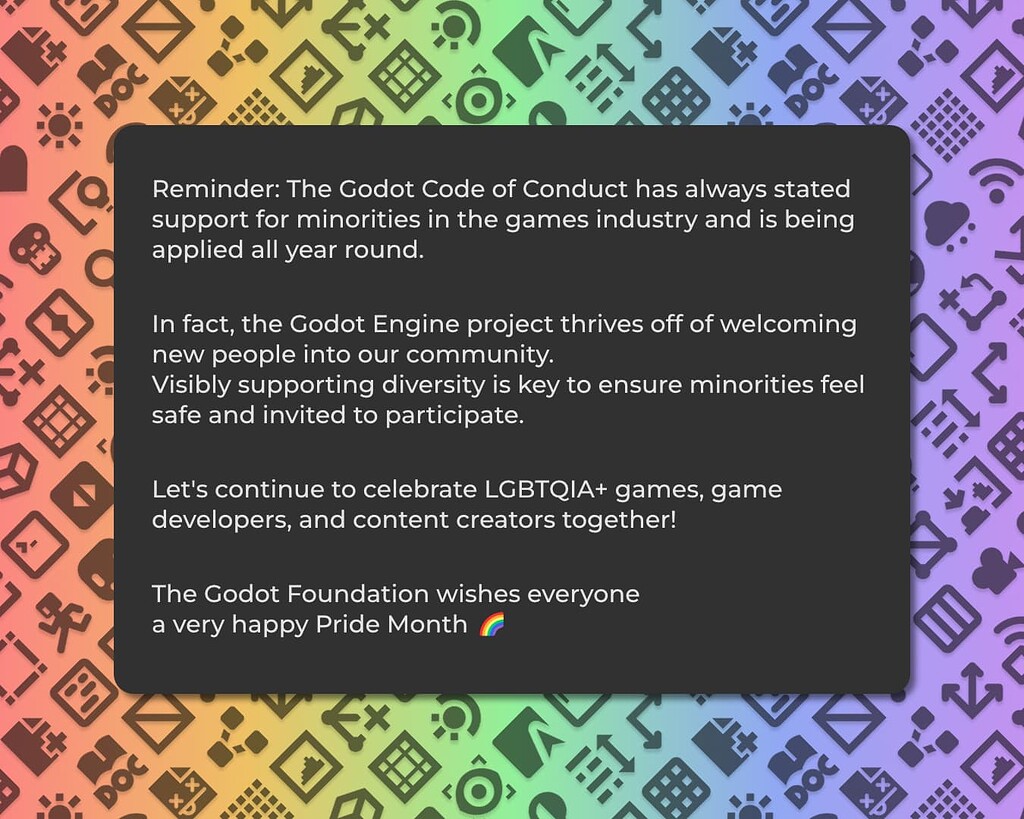 Happy Pride 🏳️‍🌈 - Announcements - Godot Forum