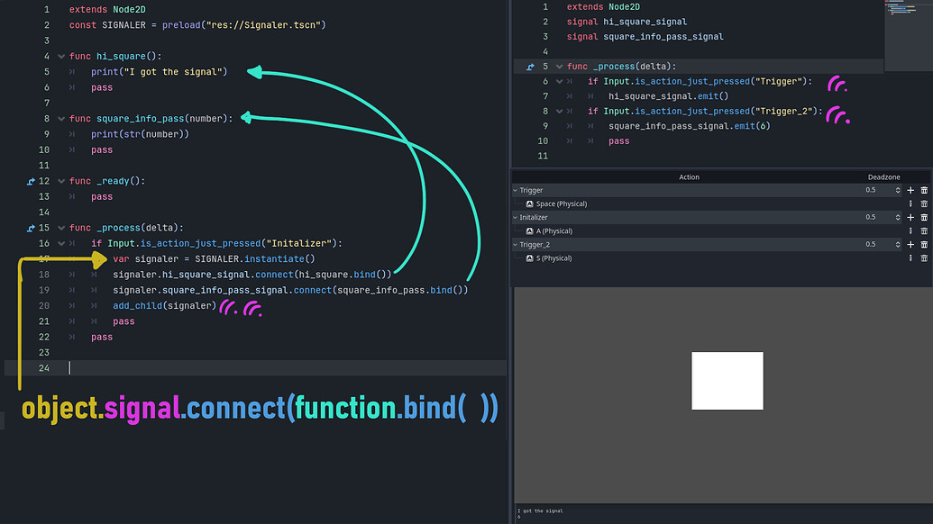 Custom Signals on Instanced Objects Mini Tutorial - Tutorials - Godot Forum