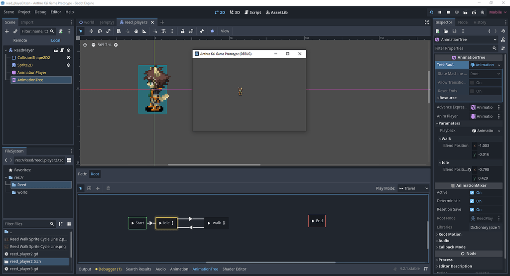 Need Help Animationtree and Script. 2DSprite Not Changing Direction - Animation - Godot Forum