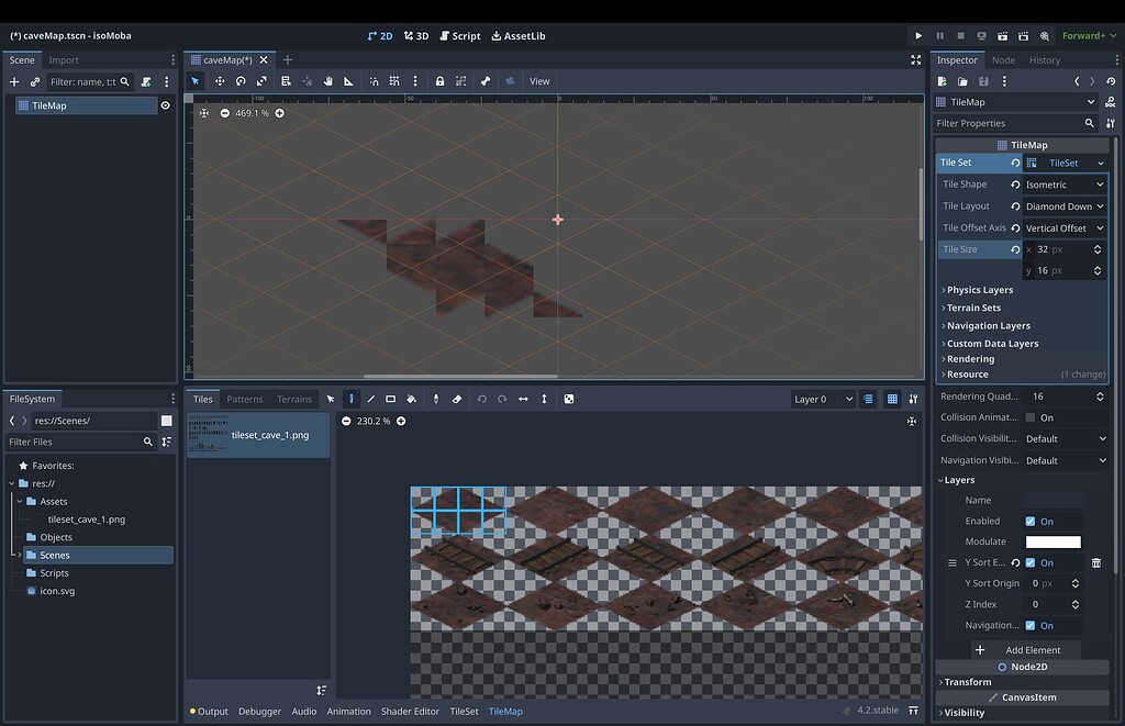 Isometric Tile unexpected behavior - Help - Godot Forum