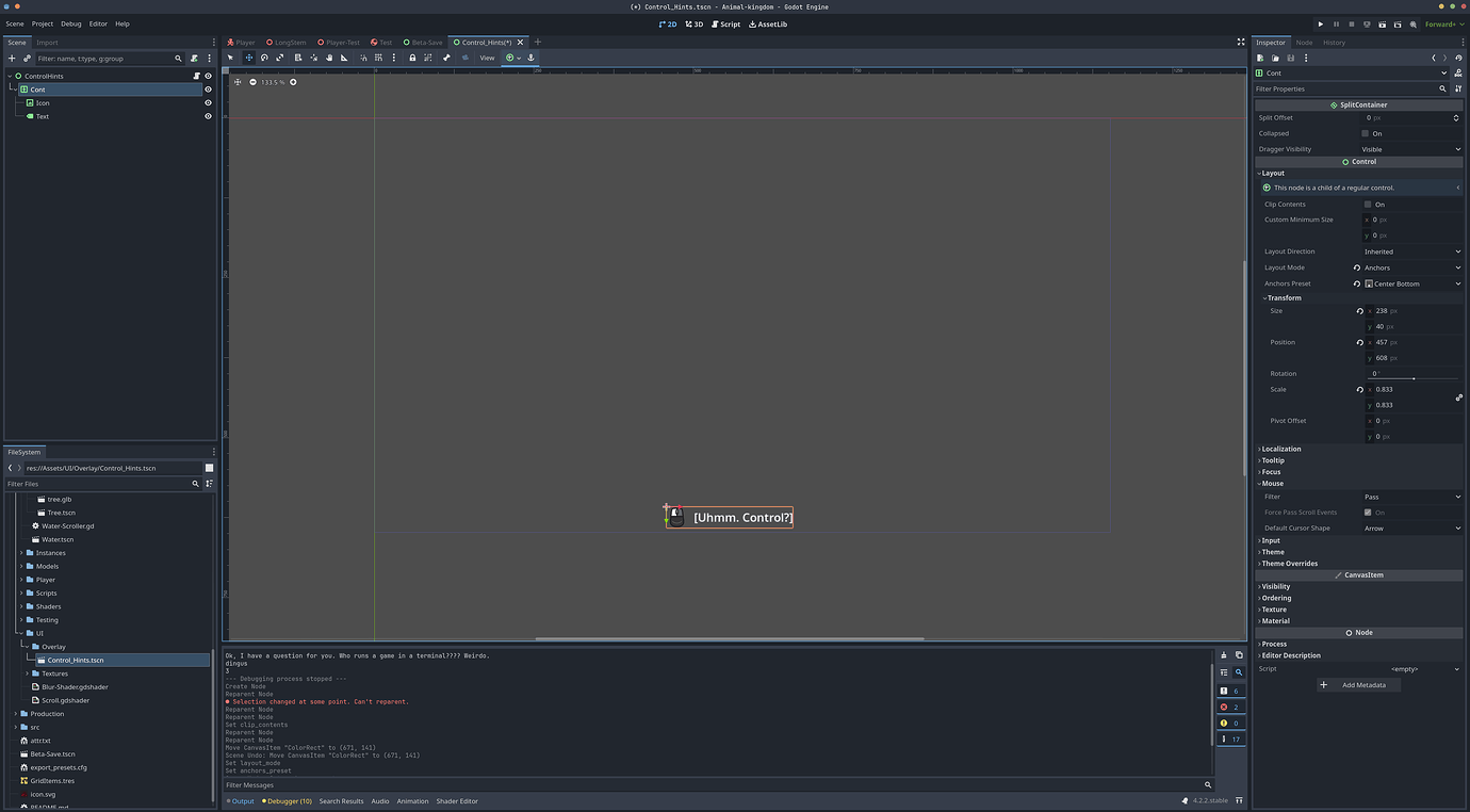 How to put color behind something (UI) - Help - Godot Forum