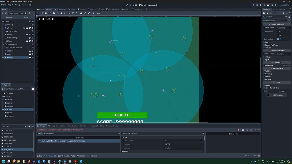 Help! Invalid call. Nonexistent function 'velocity_toward' in base 'Nil' - Help - Godot Forum