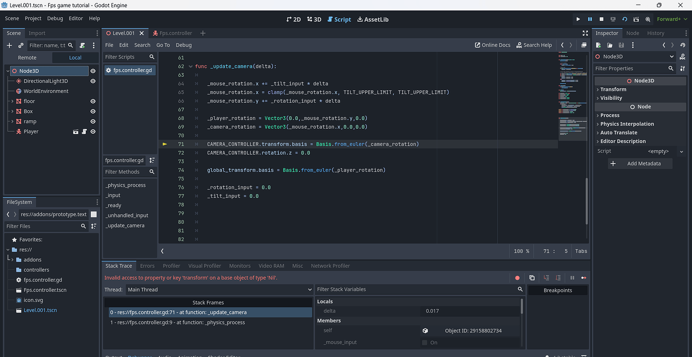 Moving Camera With Mouse - Help - Godot Forum