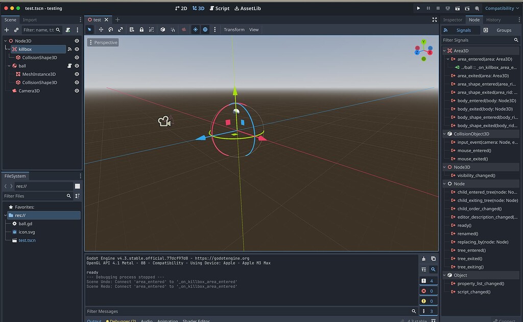 Help with simple collision - Physics - Godot Forum