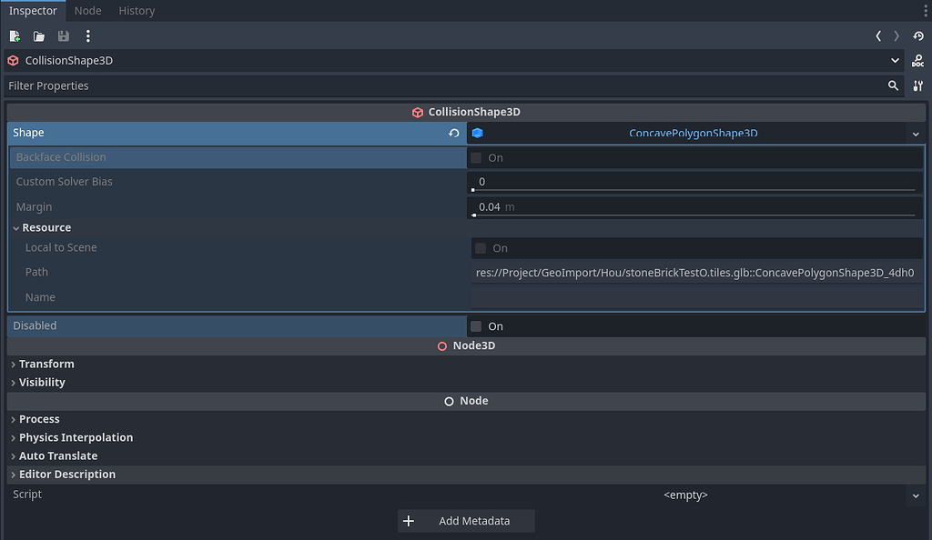 How to enable backface collision for gltf scene meshes - Help - Godot Forum