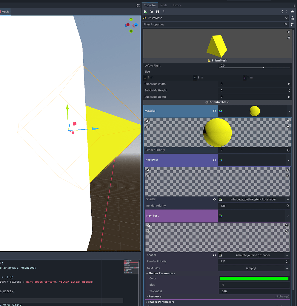 Outline shader behind objects. WIP - Shaders - Godot Forum
