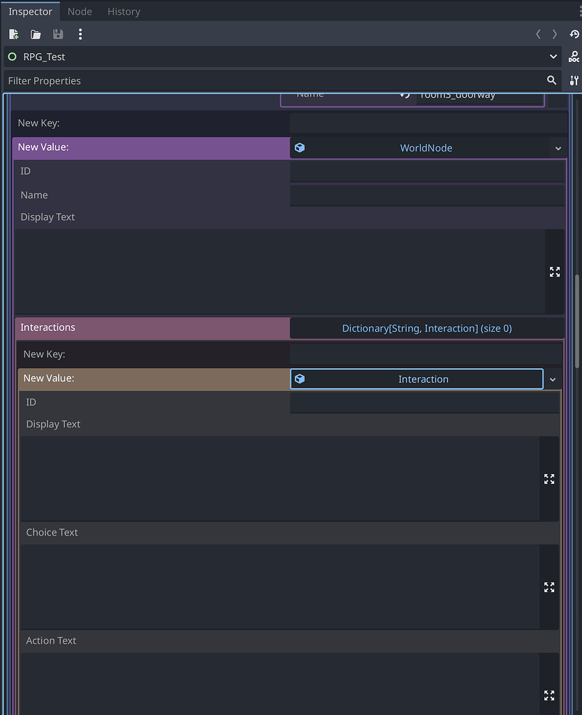 How to expand nested dictionaries in the Inspector tab? - Help - Godot Forum