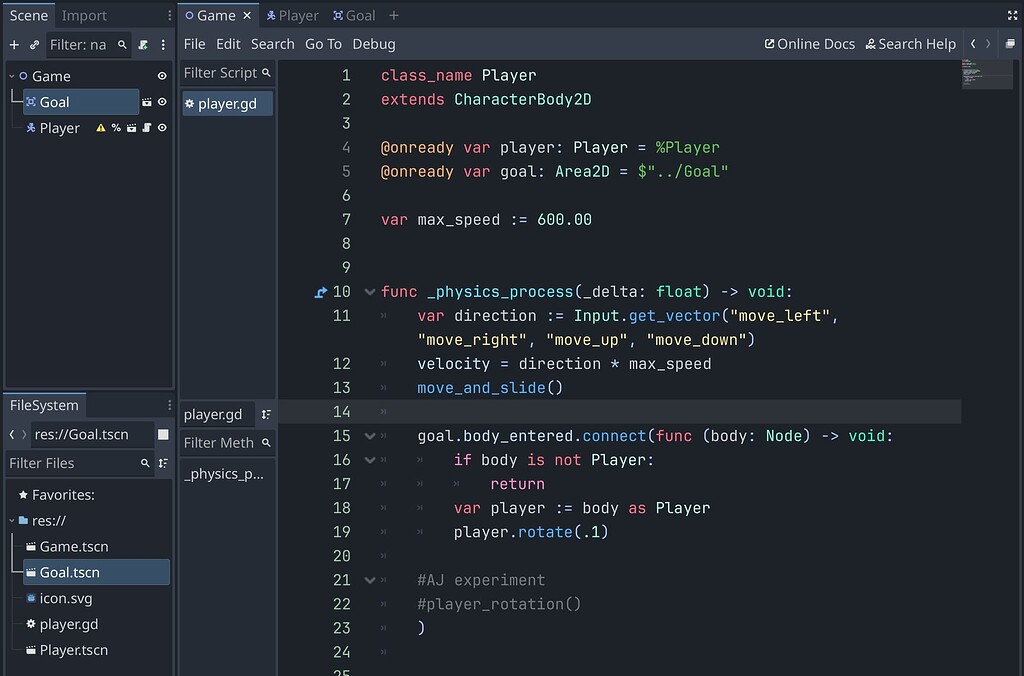 How do I call a function that runs continuously if the player enters an Area? - Programming ...