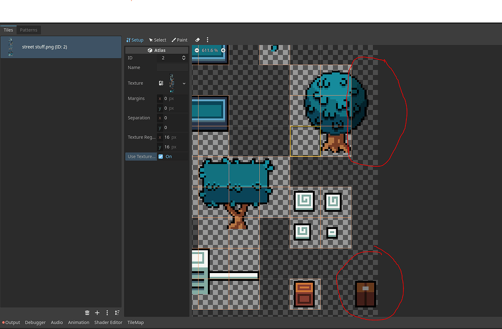Tileset: Can't select some tiles - Help - Godot Forum