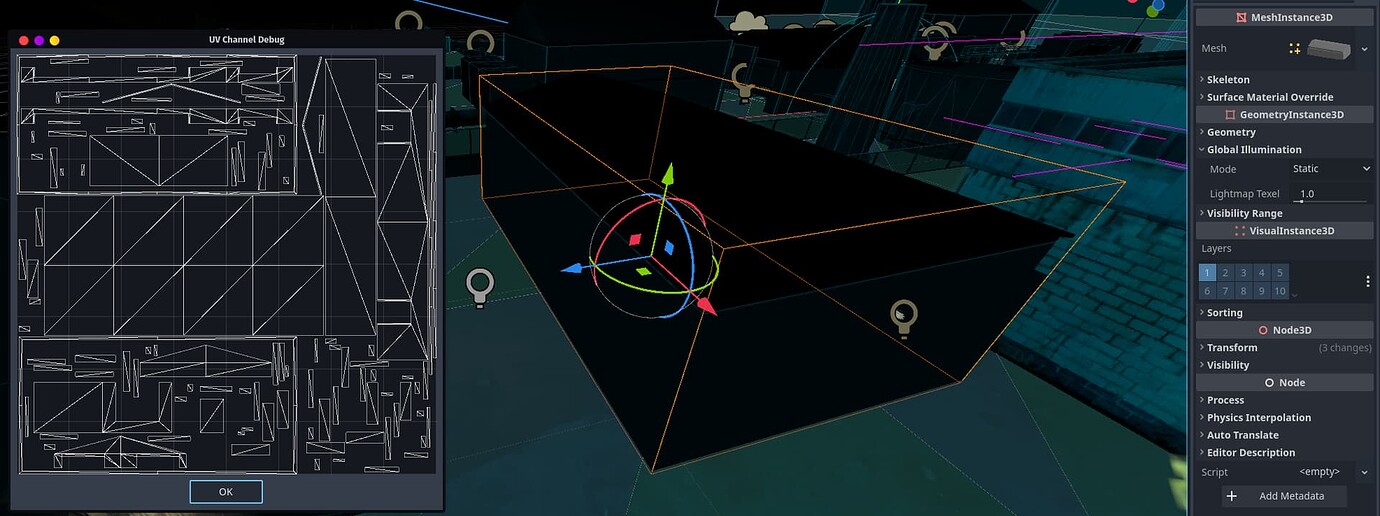 Lightmap GI baking certain meshes solid black - Help - Godot Forum
