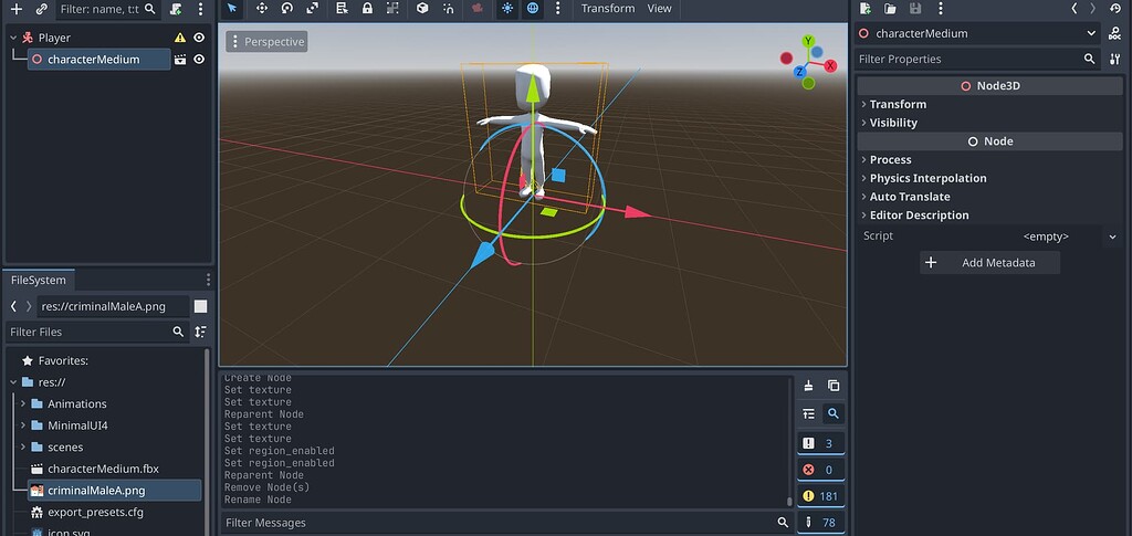 3D character model and texture adding? - Shaders - Godot Forum