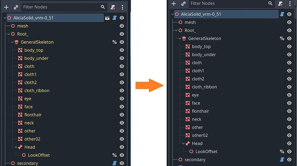 Save VRM model as new inherited scene result in large tscn file - Help - Godot Forum