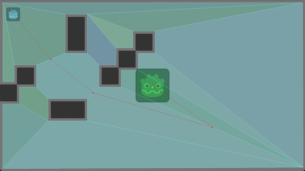 NavigationAgent2D generating strange inefficient path - Programming - Godot Forum