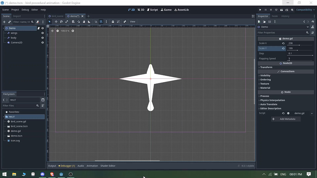 Procedural Animated Bird in Godot 4.5 - Games - Godot Forum