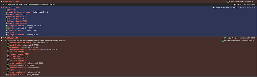 WebGL Context Loss and App Crash in Godot 4.3 Exported Web on iOS Browsers - Help - Godot Forum