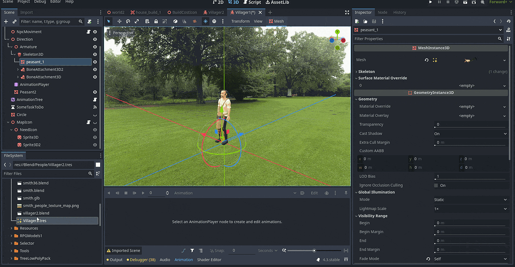 How to change a character's .mesh and keep the animation? - Animation ...