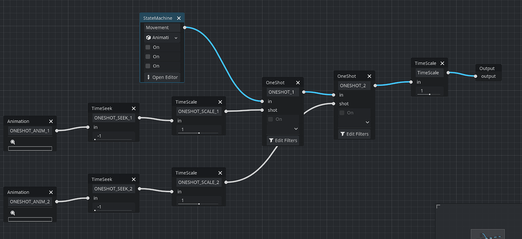 How to fade in from OneShot into StateMachine Animation Node - Help - Godot Forum