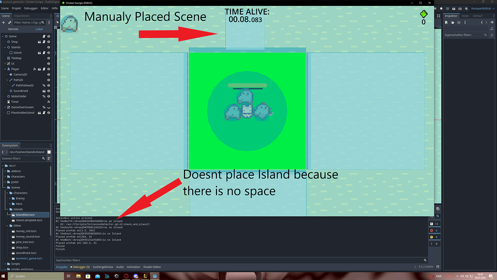Area2D Not detecting initiated Prefabs - Help - Godot Forum