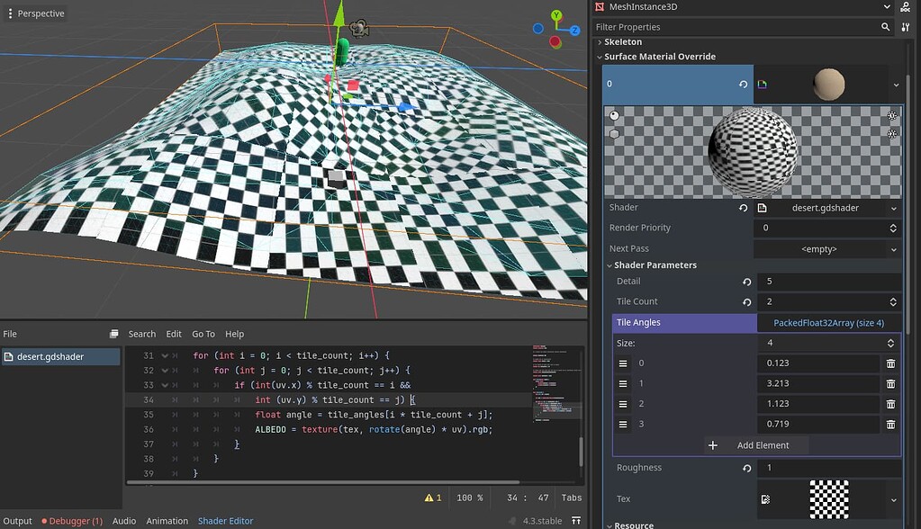 Scaled UV looks different in the editor than in the game - Shaders - Godot Forum