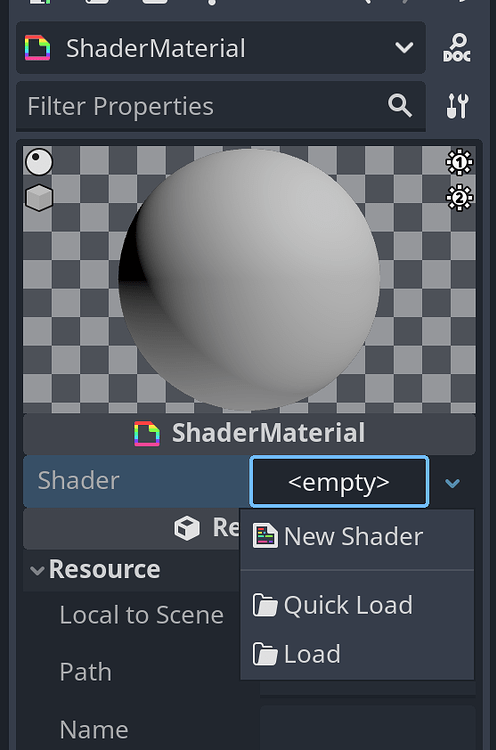 I can't see "New Visual Shader" menu option - Help - Godot Forum