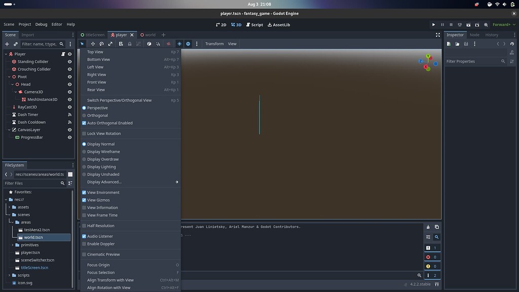 Can't see Camera and CollisionShape3d gizmos - Help - Godot Forum