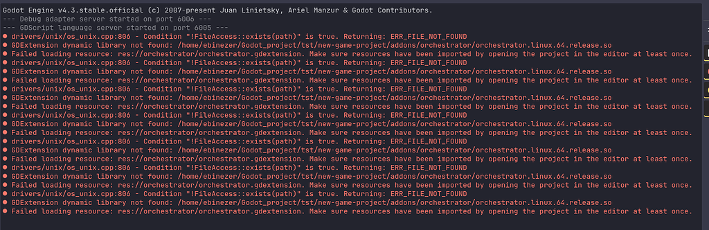 Issue with after installing plugins i get error and i can't use them in Linux - Help - Godot Forum