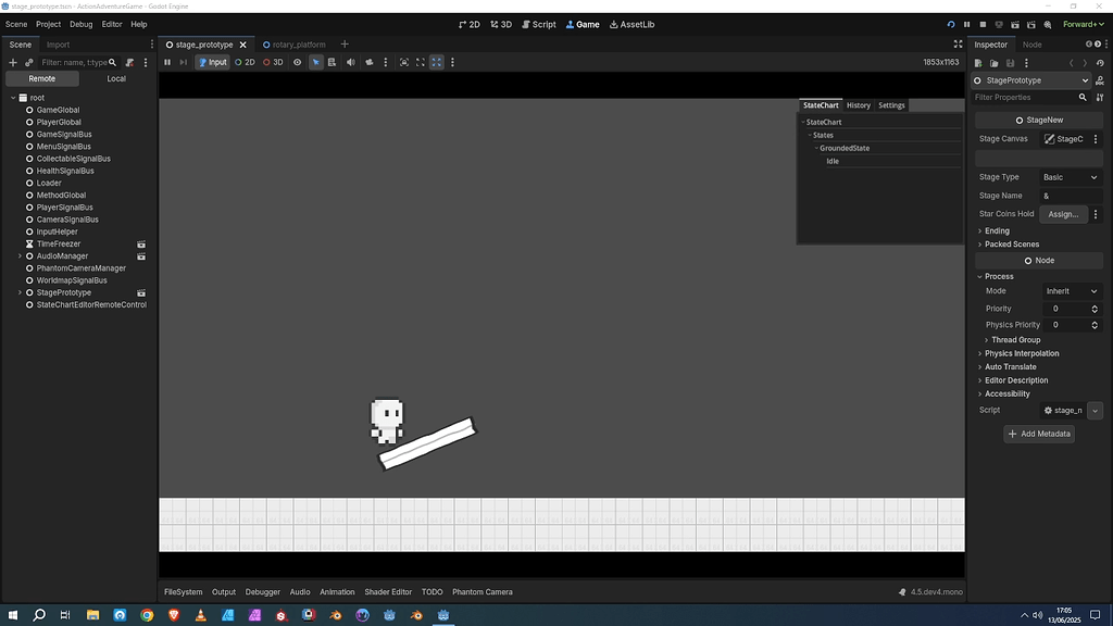 How to fix player's position on balancing platform? - Help - Godot Forum