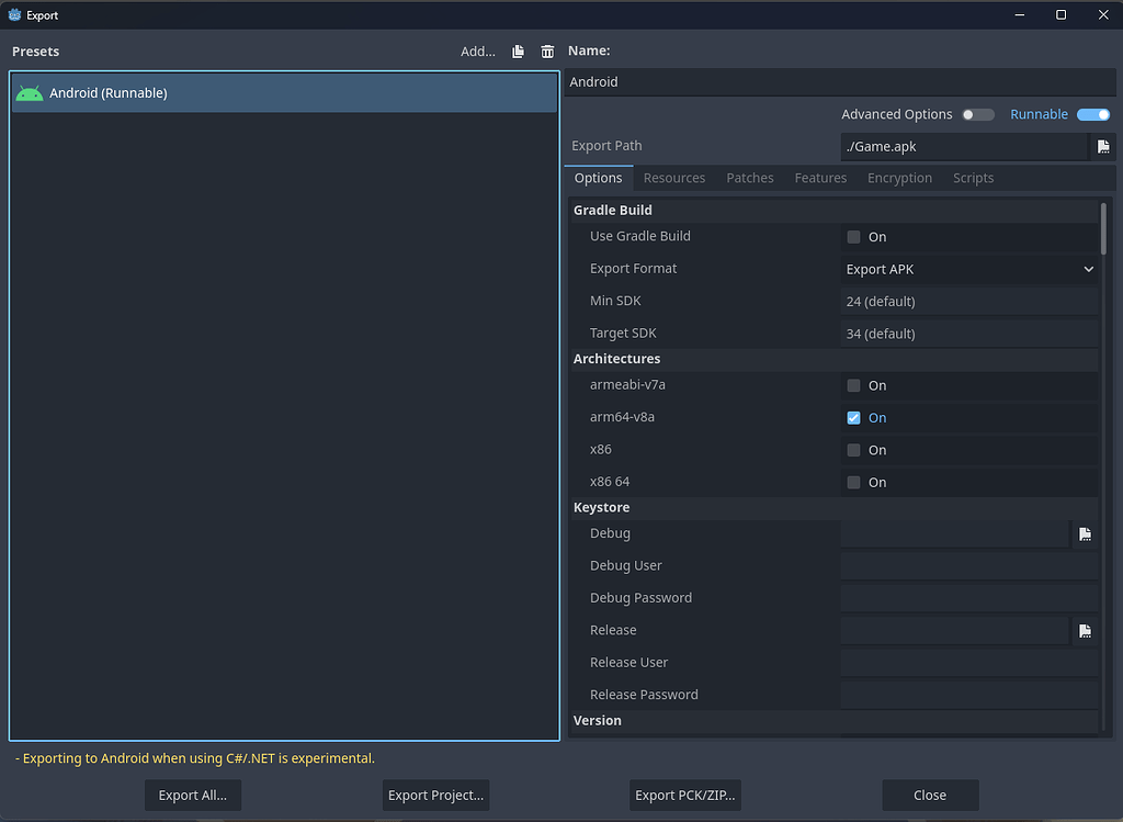 Failed building project when exporting APK - Help - Godot Forum