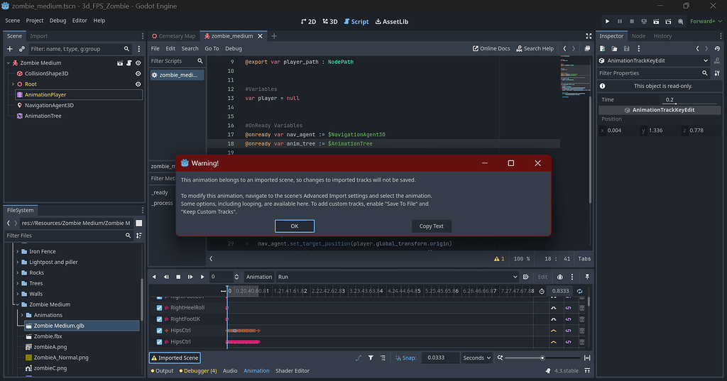 I can't edit animation in Inherited scene - Animation - Godot Forum