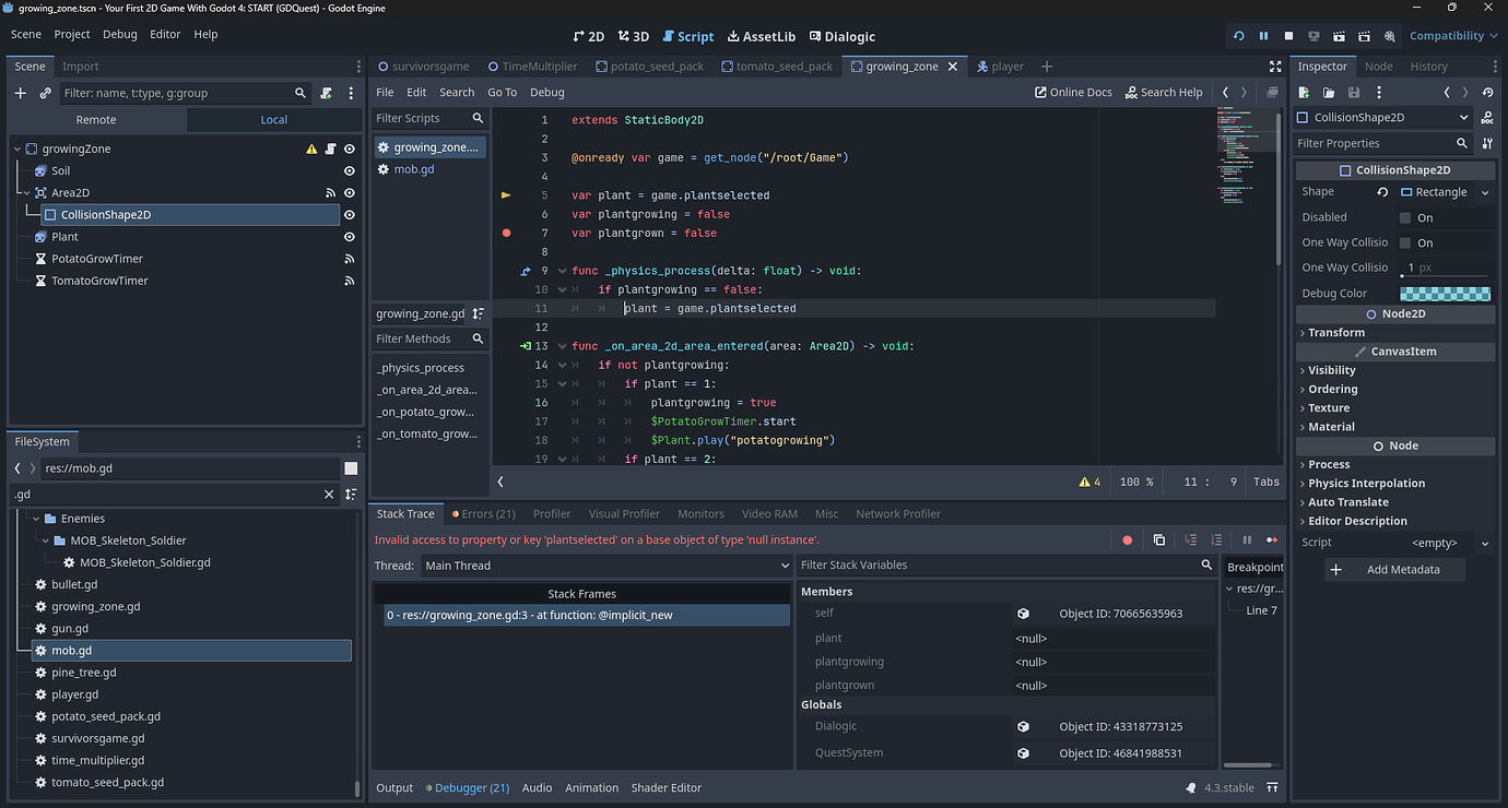 Getting "null" errors but the path is correct and used identically in other places - Programming ...