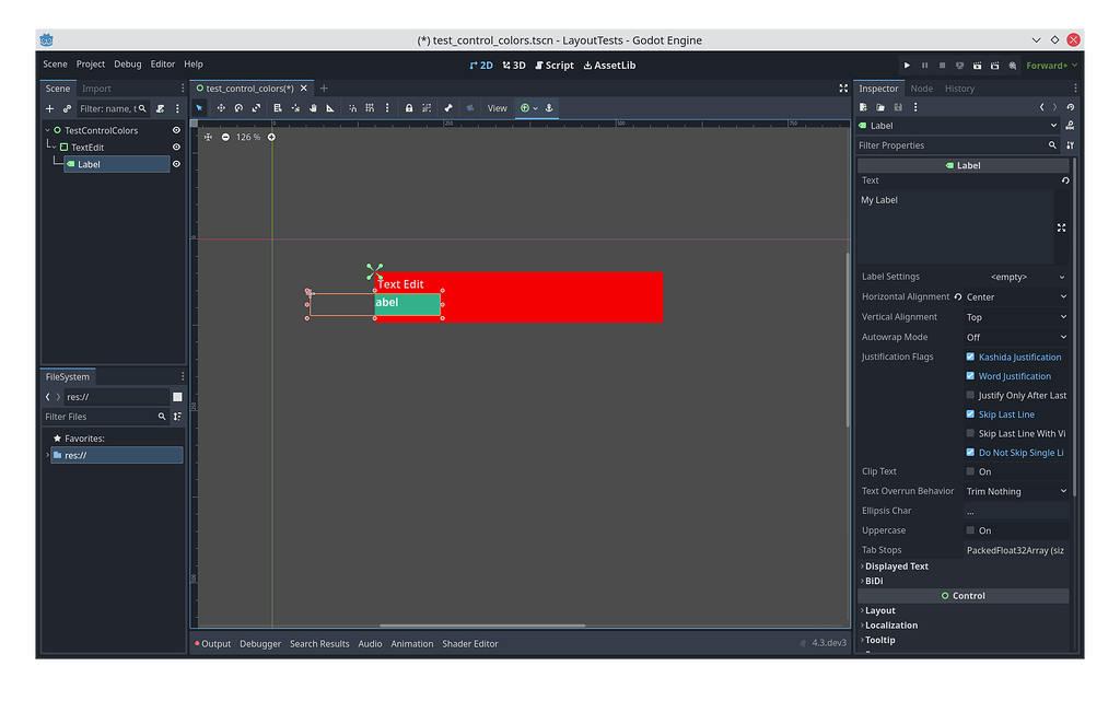 How can I make the child label visible even when it's not within the ...
