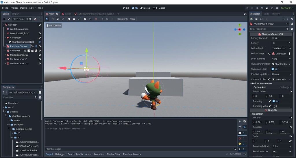 Character not turning towards input direction - Programming - Godot Forum