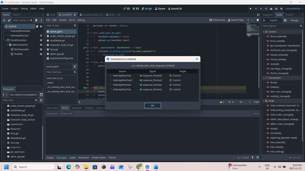 Help with duplicate signals? - UI - Godot Forum