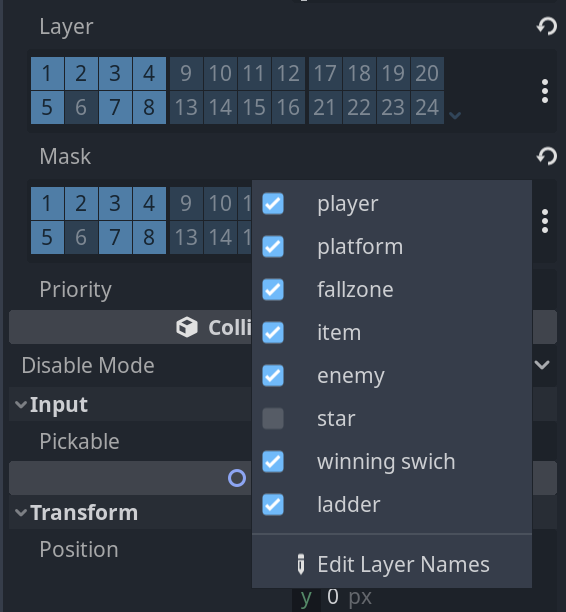 Problem with player colliding with node that its not supposed to. - Archive - Godot Forum