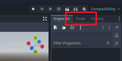 Excuse me, where is the Node tab in godot 4.0 ? - Archive - Godot Forum