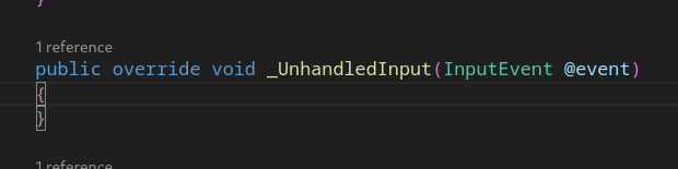 _UnhandledInput bug? Generated objects won't remove by itself, need to use "@event.Dispose ...