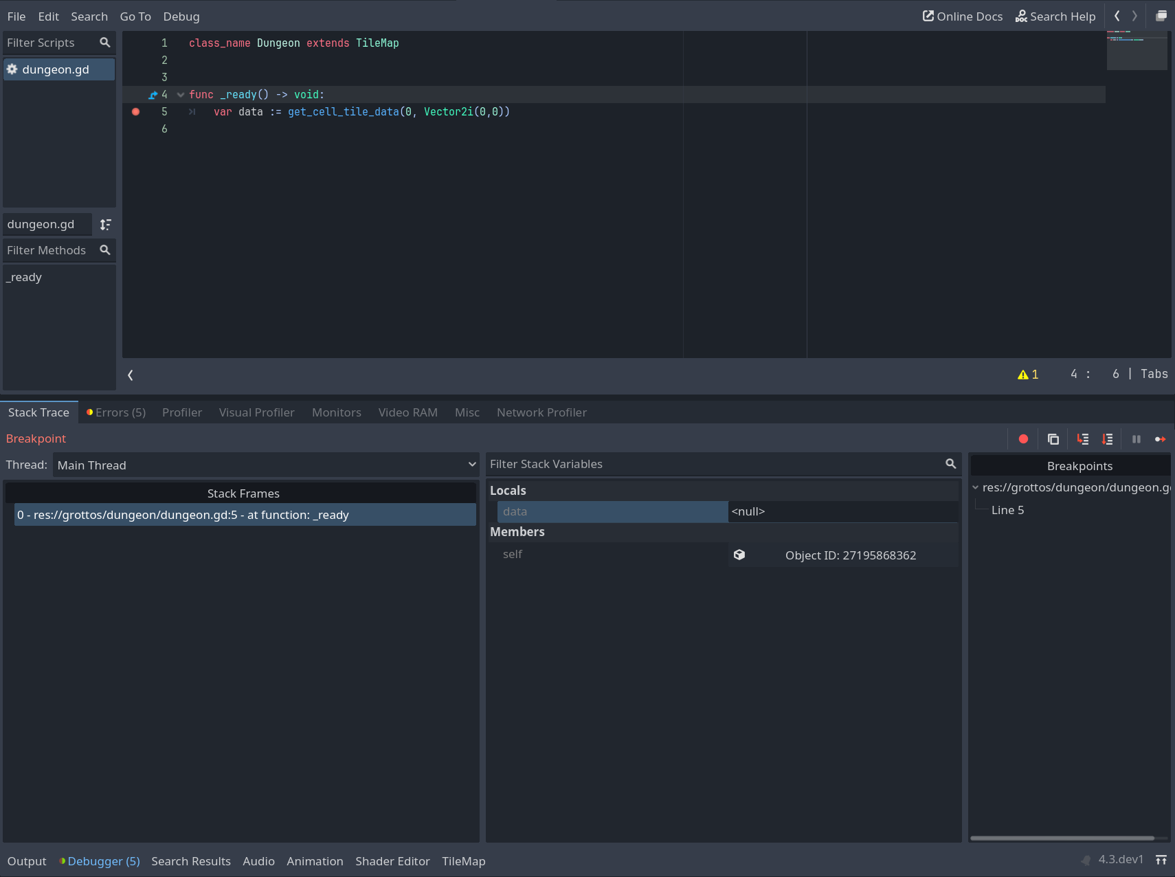 How can I inspect the last line of code in a function using the ...