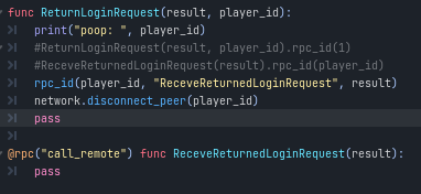 Server rpc call not being received by client - Help - Godot Forum