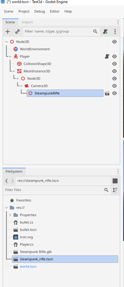 Scene node3D Instantiate() dynamecly but not shown in the main scene - Programming - Godot Forum