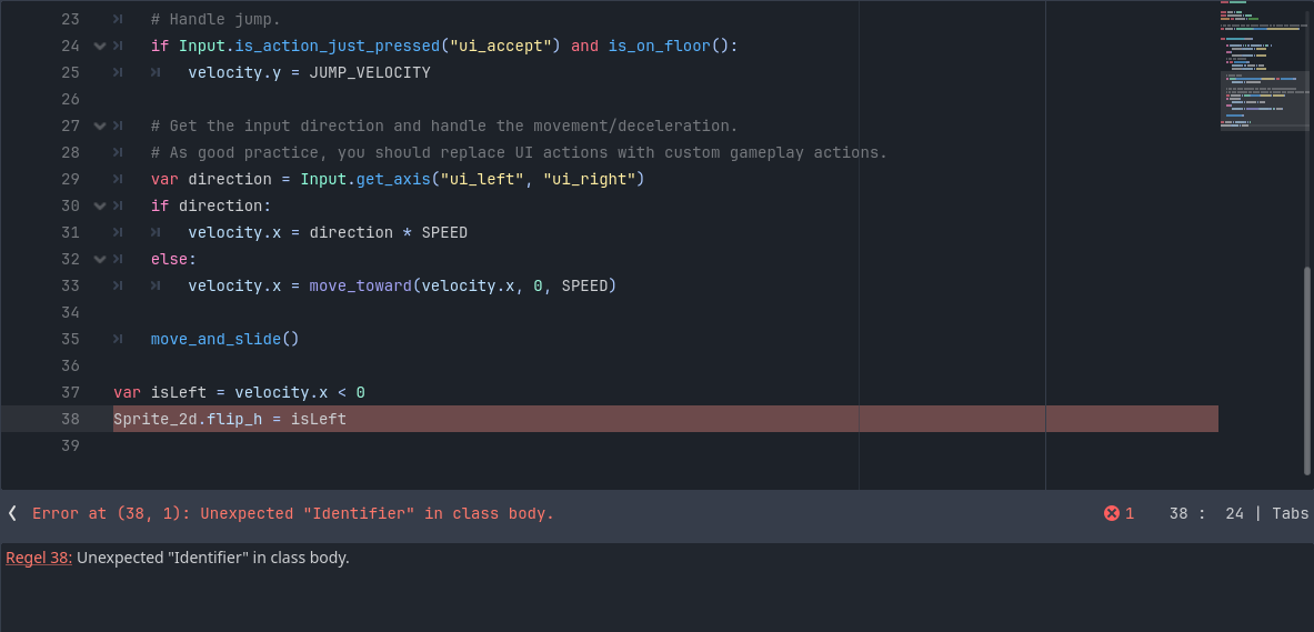 My character doesnt flip - Help - Godot Forum