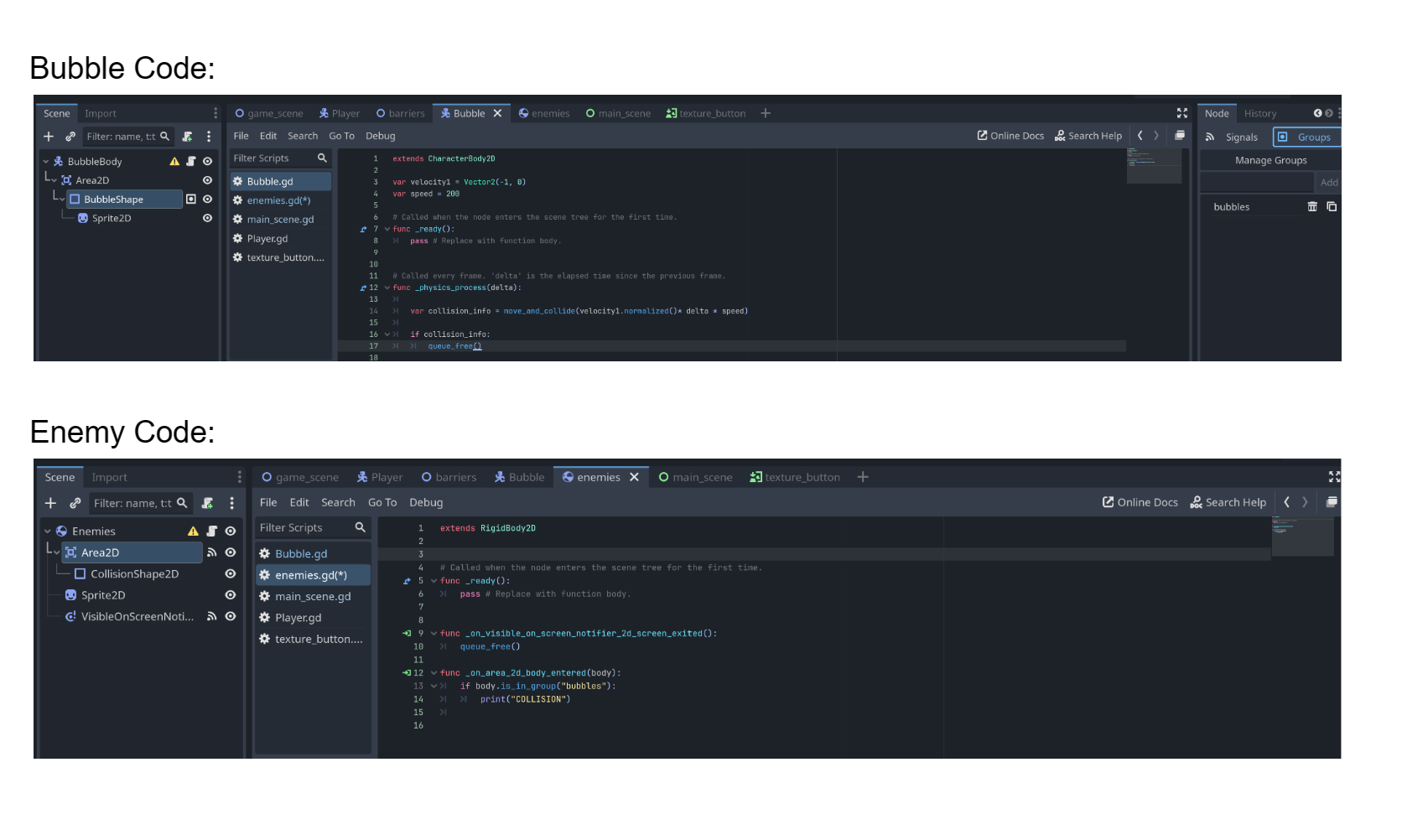 Collisions Using Groups - Physics - Godot Forum