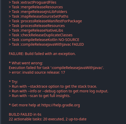 Error when exporting for android - Help - Godot Forum