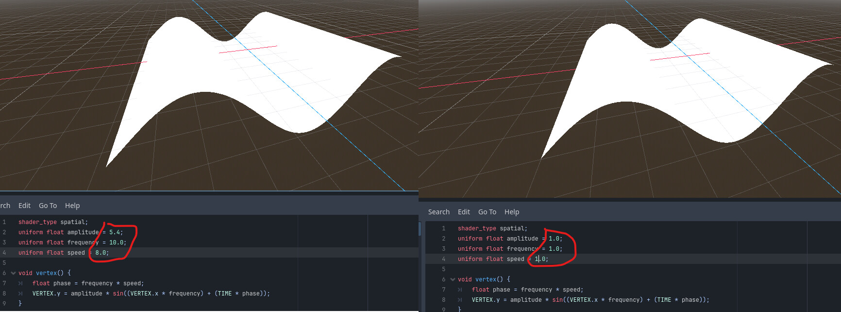 Uniform floats being treated as 1.0 - Shaders - Godot Forum