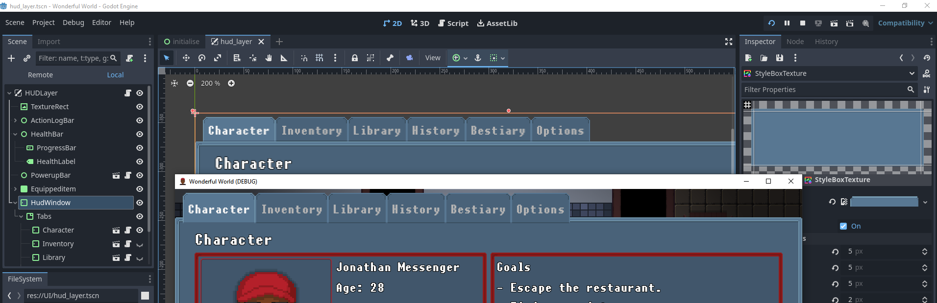 Tabs appearing over the top of the tab panel - UI - Godot Forum