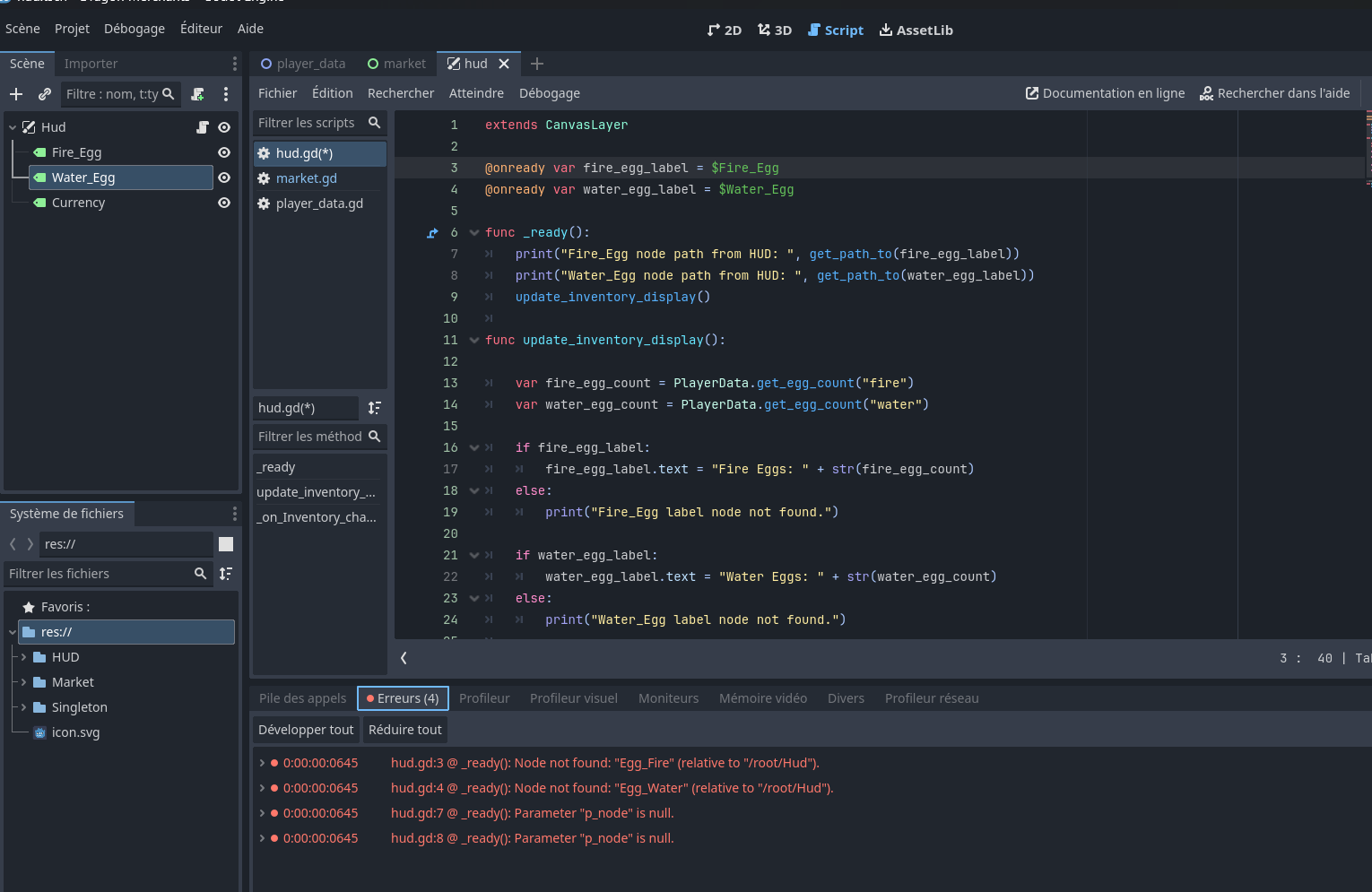 Issue with Accessing Label Nodes in HUD Scene - Help - Godot Forum